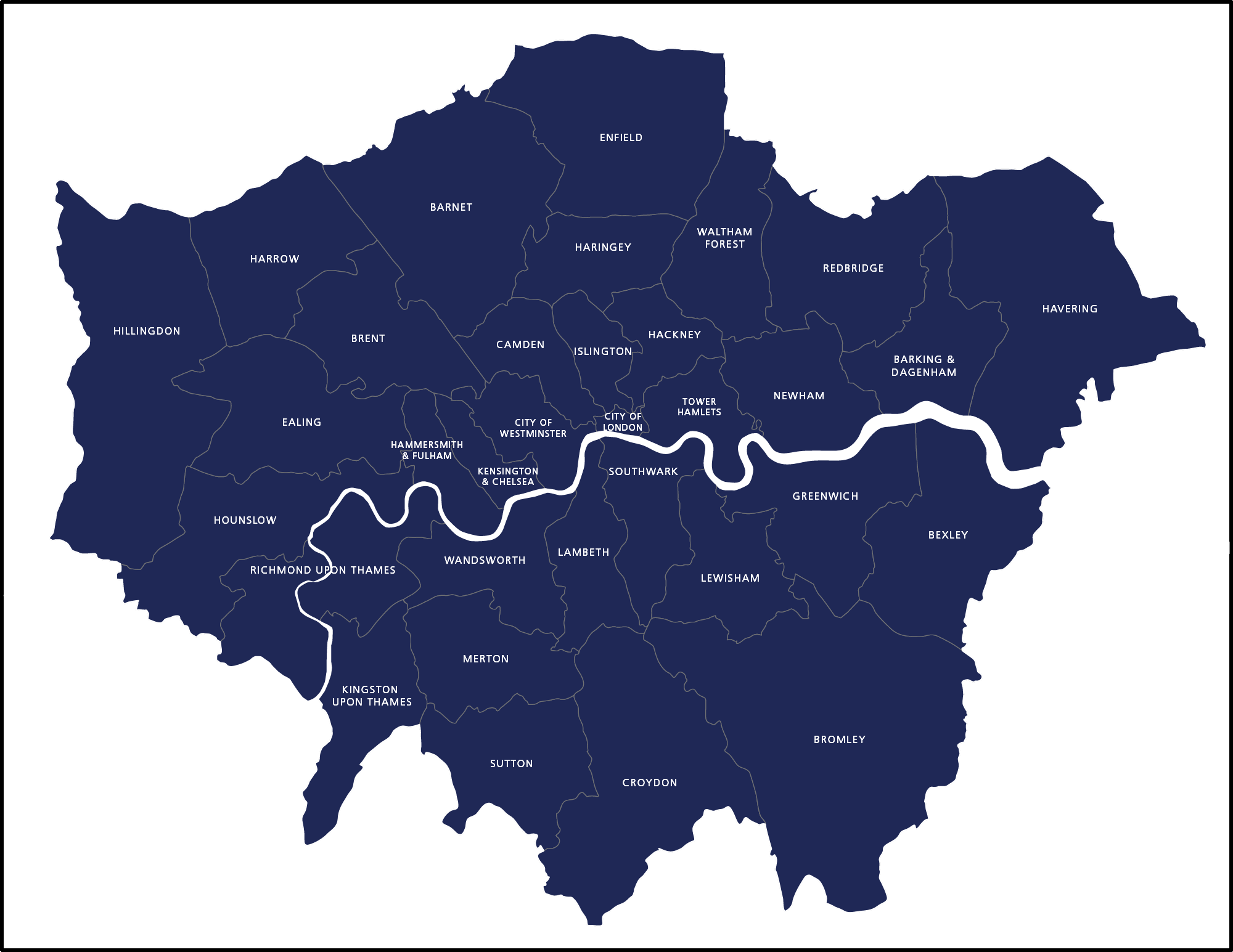 Map Of London Boroughs Royalty Free Editable Vector Map Maproom Map Of London Boroughs Royalty Free Editable Vector Map Maproom