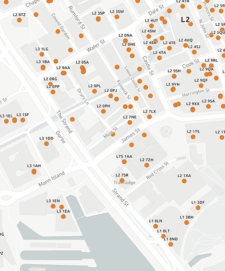 4 Postcode points coloured by area – Maproom