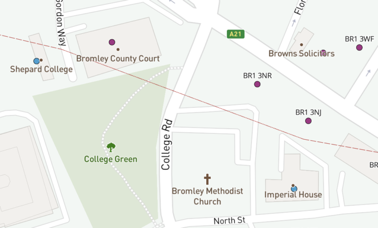 Map of BR postcode districts – Bromley – Maproom