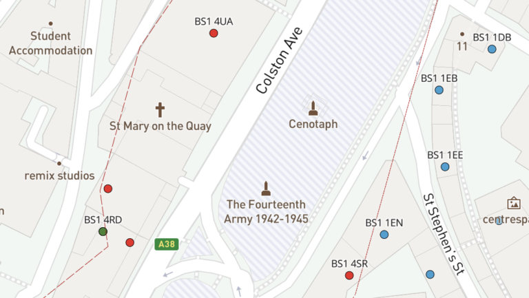 Map of BS postcode districts – Bristol – Maproom