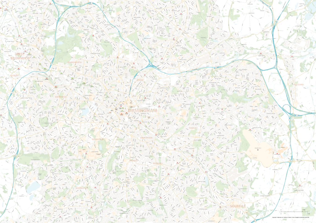 Birmingham Environs Map preview 2 – Maproom