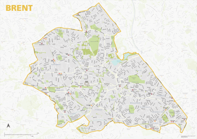 Brent - London borough map – Maproom