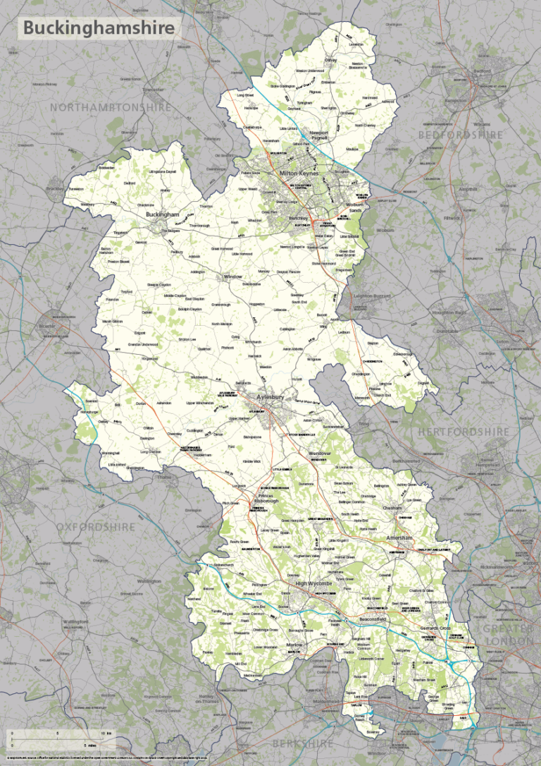 Buckinghamshire county map – Maproom