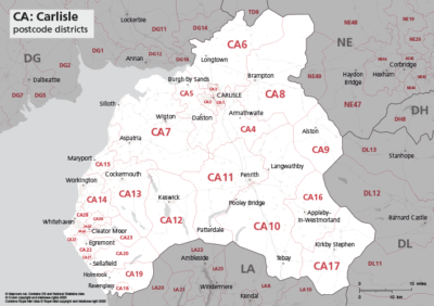 Postcodes scaled for easy A4 printing – Maproom