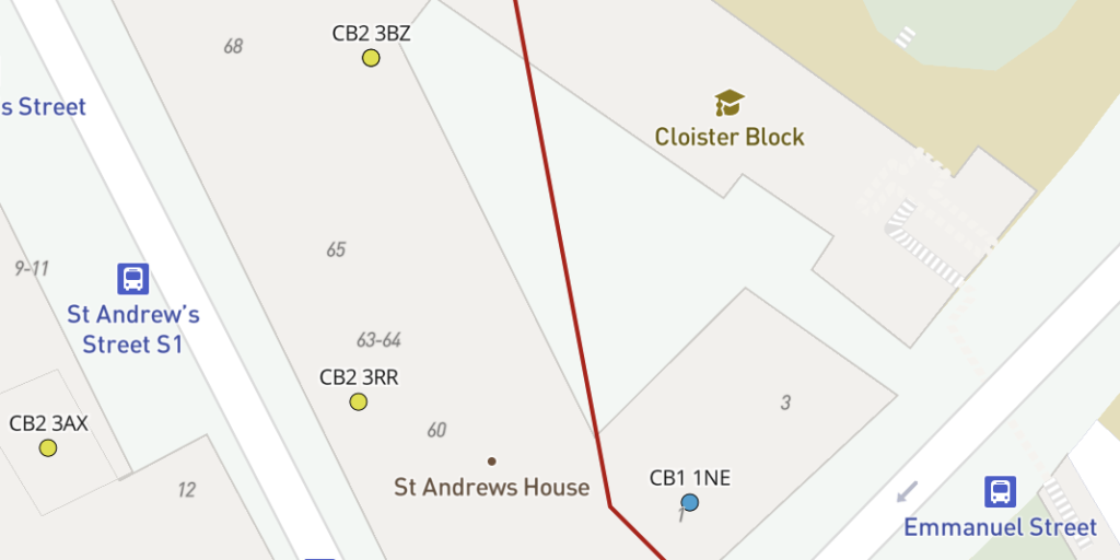 Map of CB postcode districts – Cambridge – Maproom