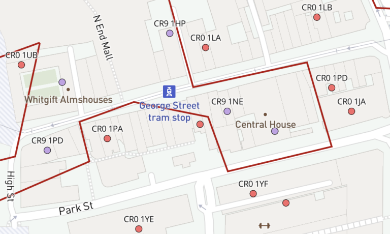 Map of CR postcode districts – Croydon – Maproom