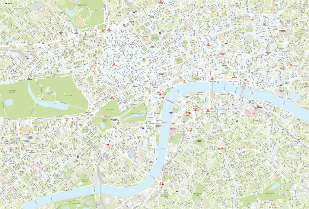Central London editable vector map – Maproom