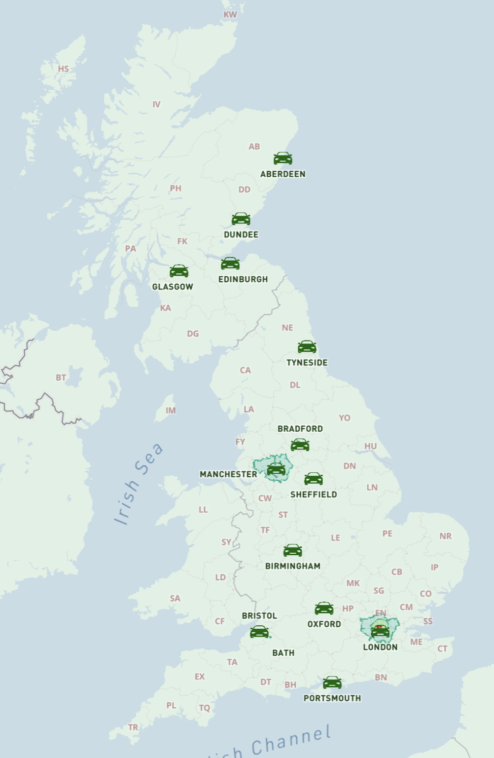 Clean Air Zones - Low Emission Zones UK map – Maproom