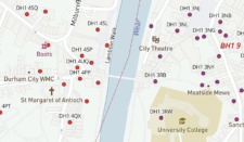 Map of DH postcode districts – Durham – Maproom