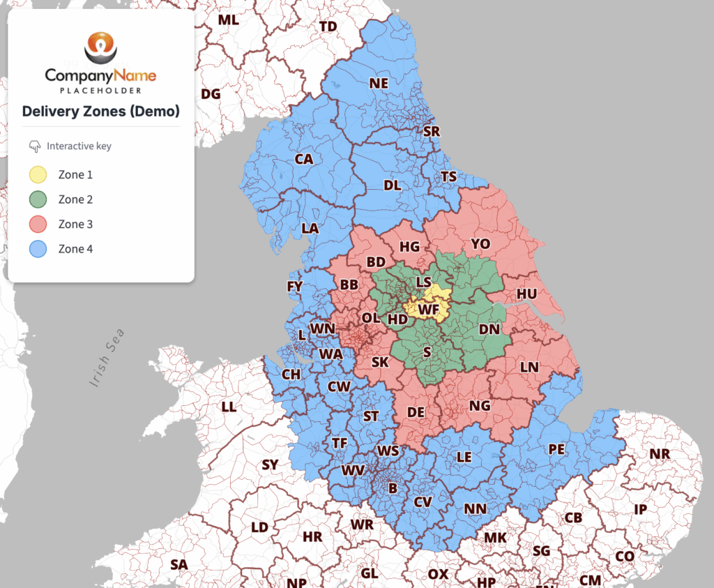 Delivery Zones demo – Maproom