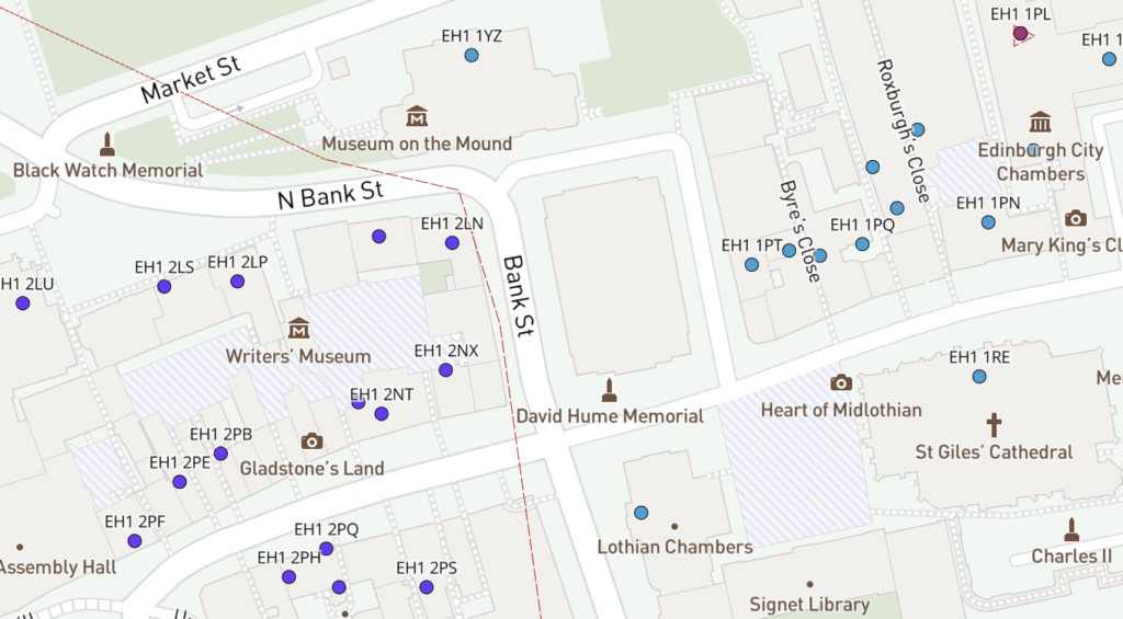 Map of EH postcode districts – Edinburgh – Maproom