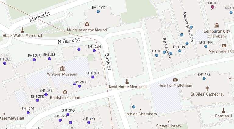Map of EH postcode districts – Edinburgh – Maproom