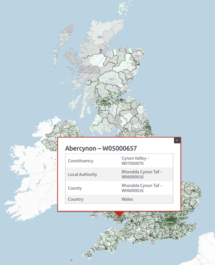 Dynamic UK administrative maps – Maproom