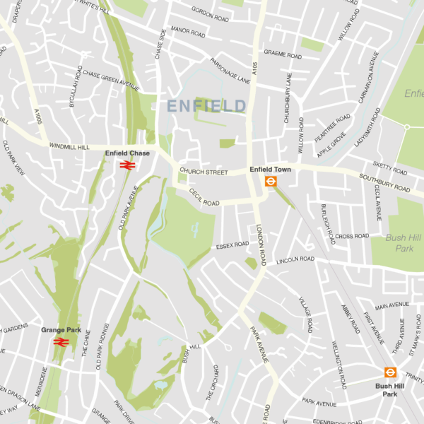 Enfield - London borough map – Maproom
