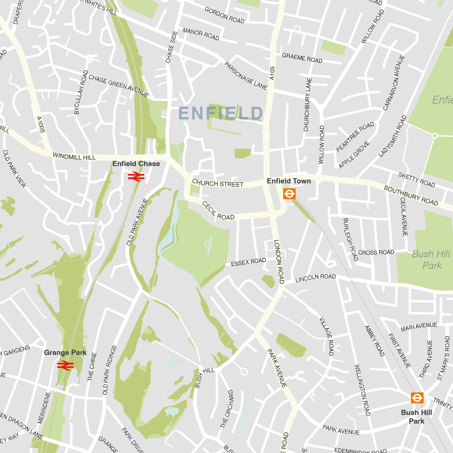 Enfield - London borough map – Maproom