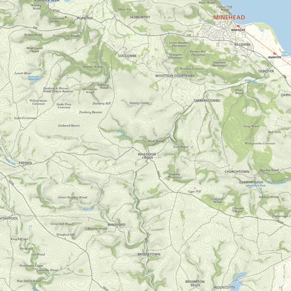 Exmoor National Park map – Maproom