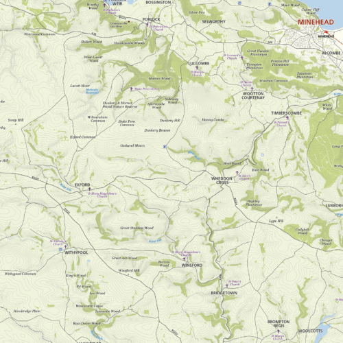 Exmoor National Park map – Maproom