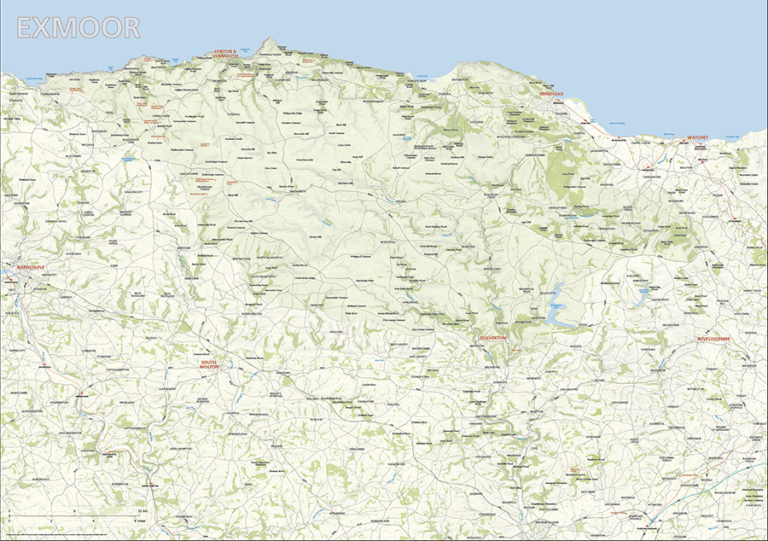 Map of Exmoor – Maproom