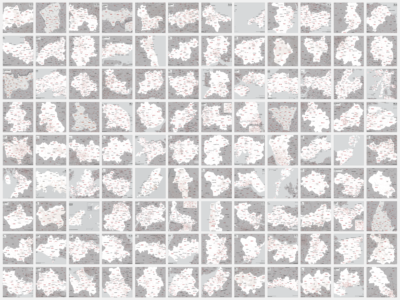 Map of central London postcode districts – W1, WC, EC – Maproom