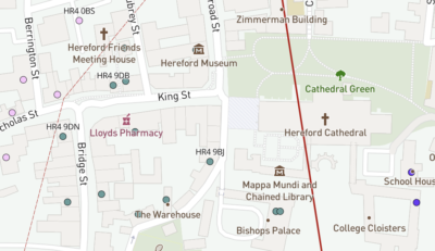 Map of HR postcode districts – Hereford – Maproom