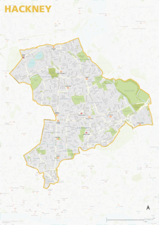 Hackney - London borough map – Maproom