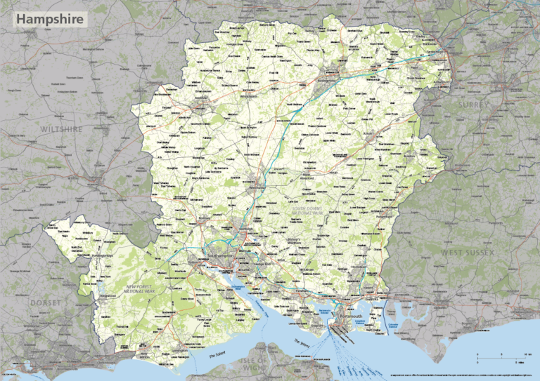 Hampshire county map – Maproom