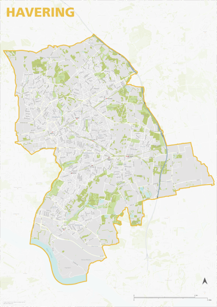 Havering - London borough map – Maproom