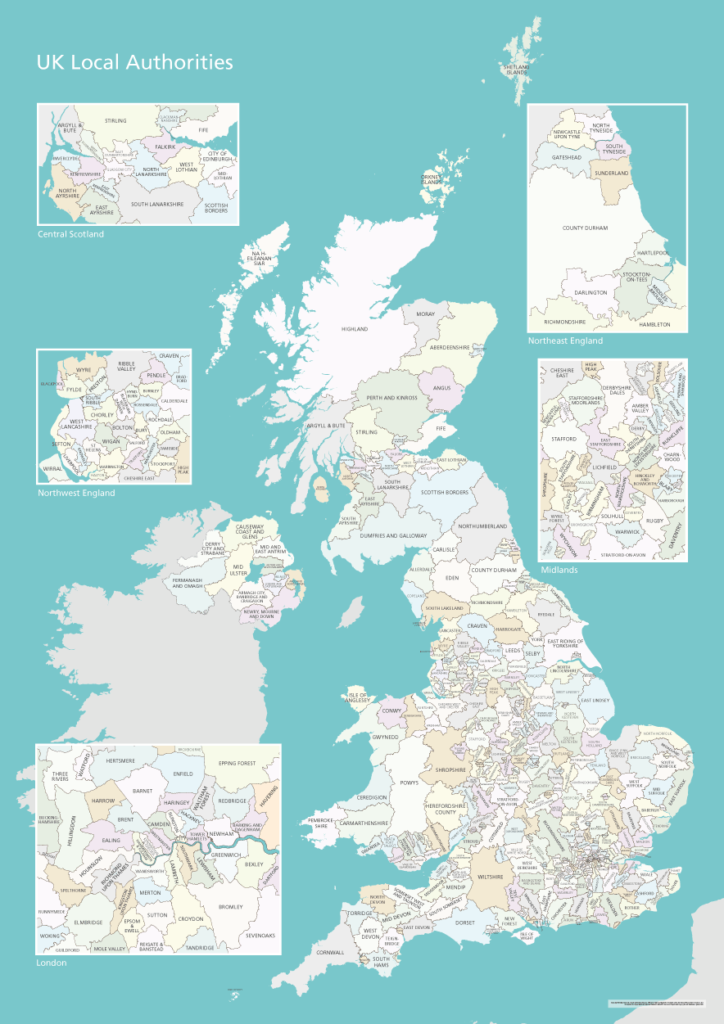 UK administrative region maps – Maproom