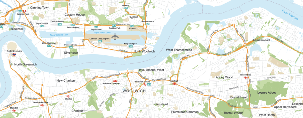 Greater London detailed map with all roads, transport, institutions ...