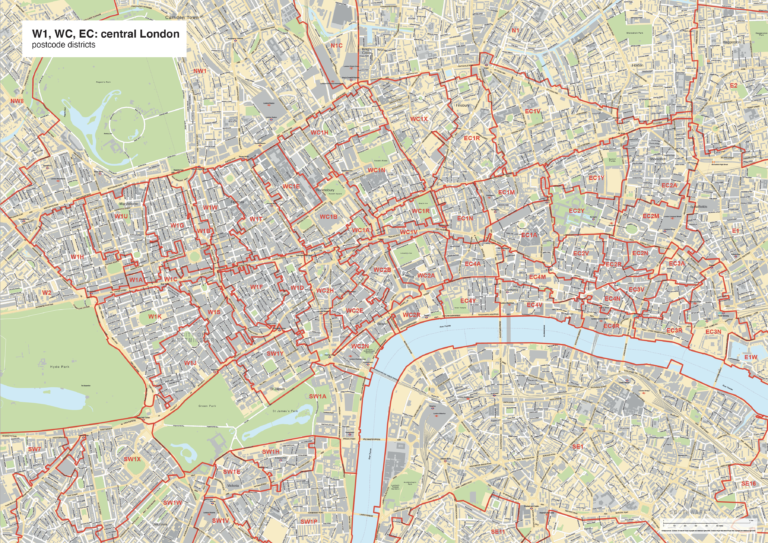 Map of SW postcode districts – South West London – Maproom