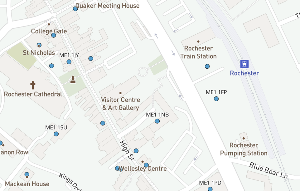 Map of ME postcode districts – Rochester / Medway – Maproom