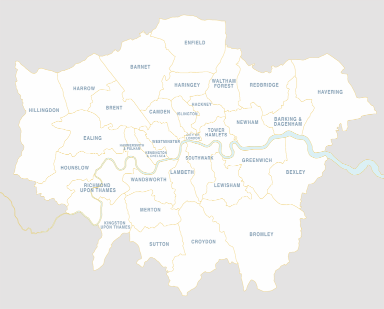 London Borough Maps: FULL SET of 34 maps – Maproom