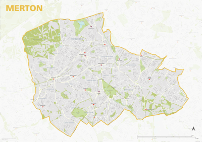 Merton - London borough map – Maproom