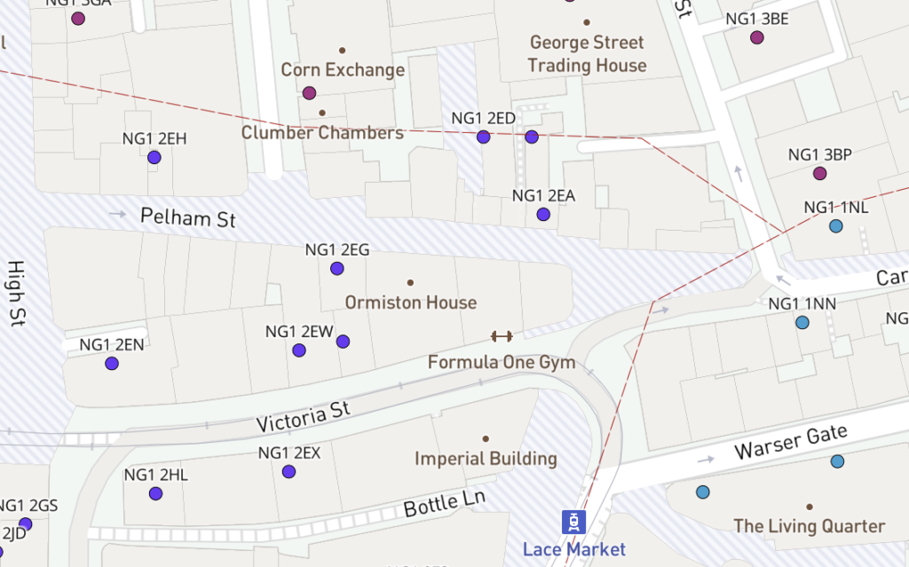 Map of NG postcode districts – Nottingham – Maproom