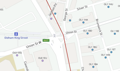 Map of OL postcode districts – Oldham – Maproom