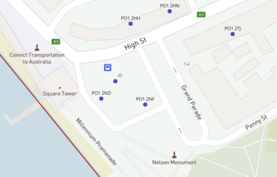 Map of PO postcode districts – Portsmouth – Maproom