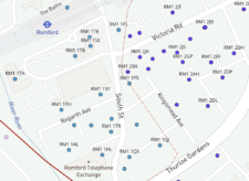 Map of RM postcode districts – Romford – Maproom