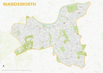 Wandsworth - London borough map – Maproom