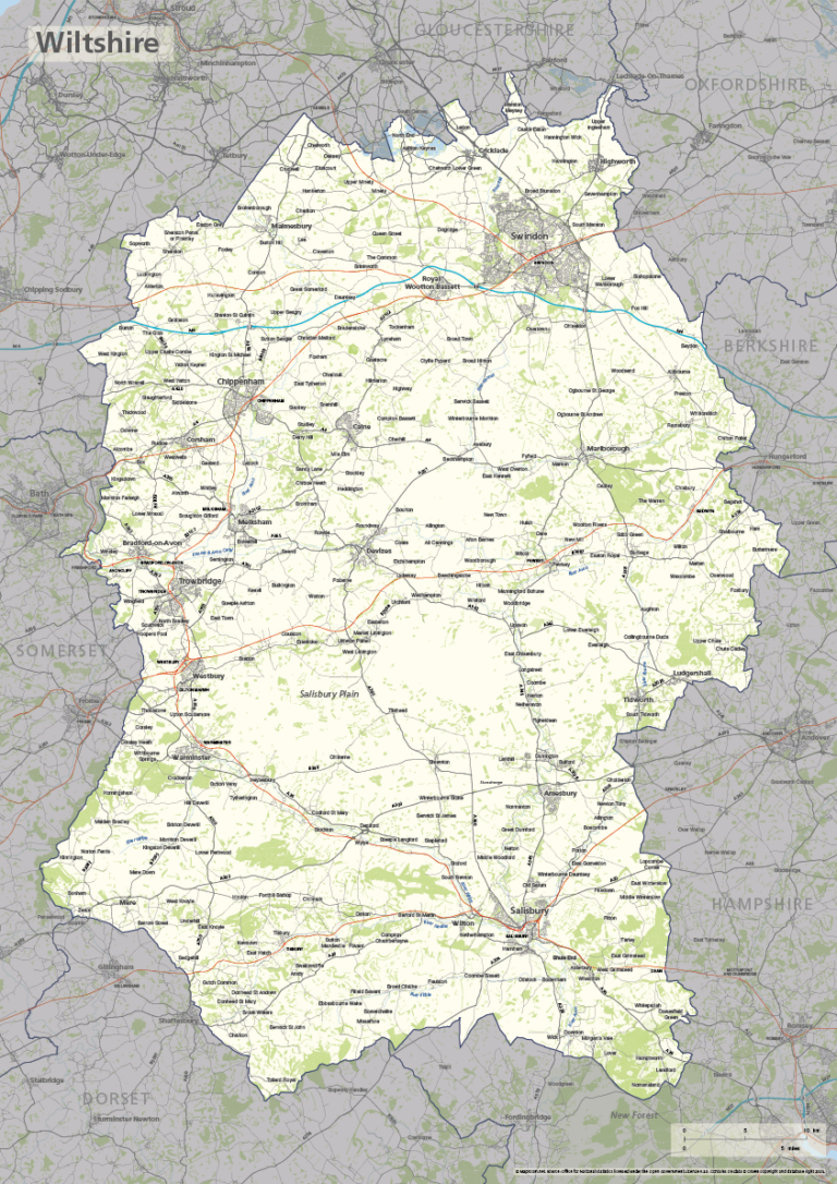 Wiltshire county map – Maproom
