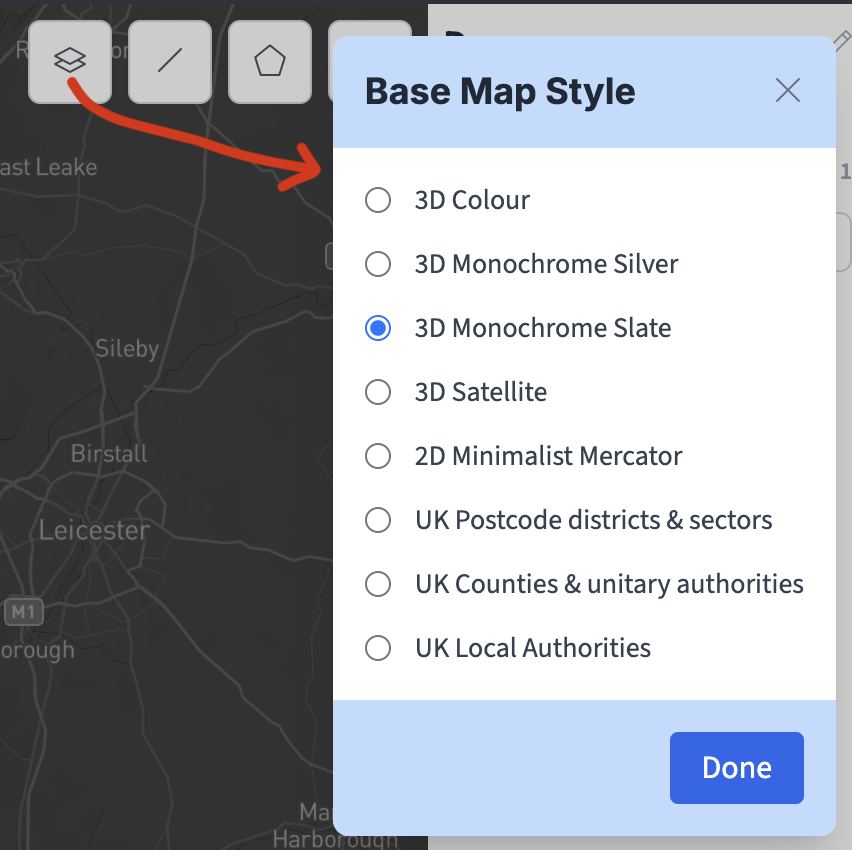 change base map style – Maproom