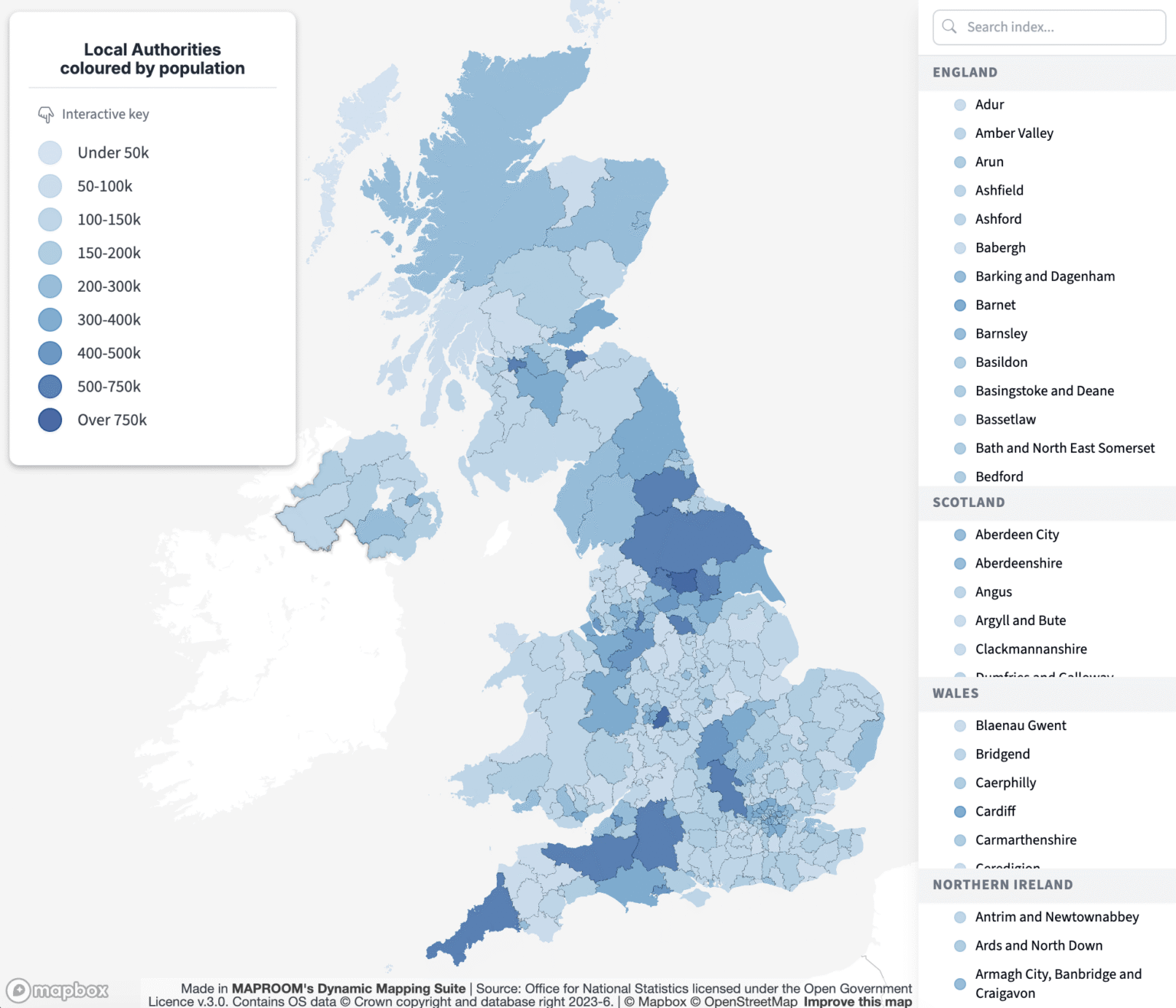 heat map by population – Maproom